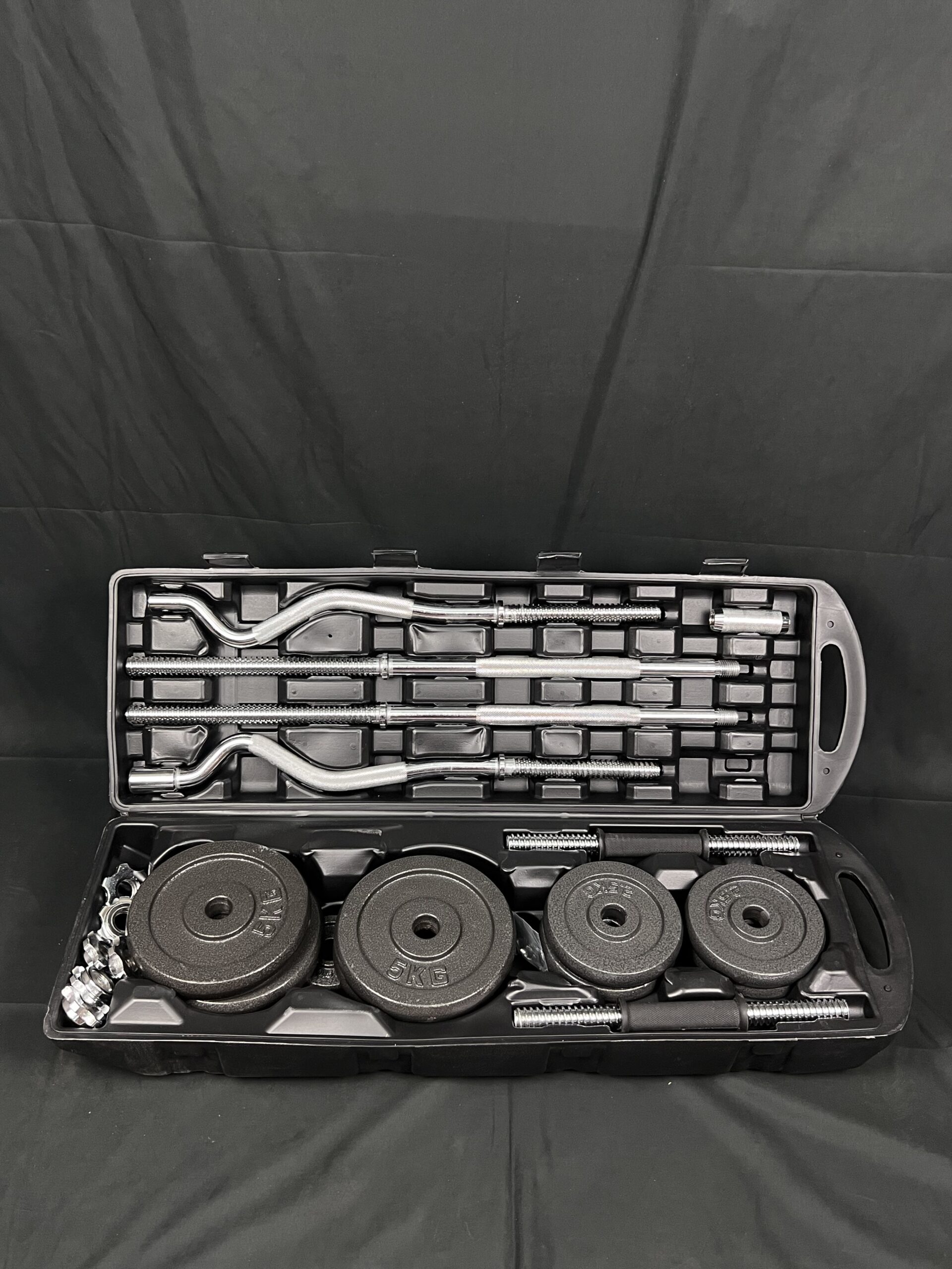 Adjustable dumbbells barbell set 55kg for sale in Lebanon | 7ProFit